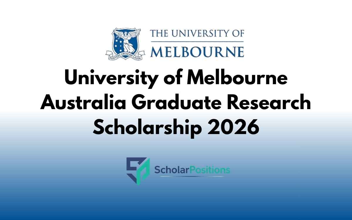 University of Melbourne Australia Graduate Research Scholarship 2026